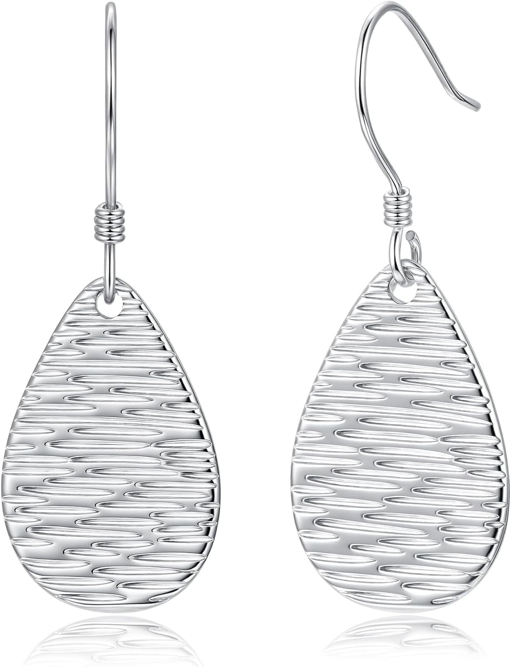 925 Sterling Silver Teardrop Dangle Earrings for Women | Minimalist ...