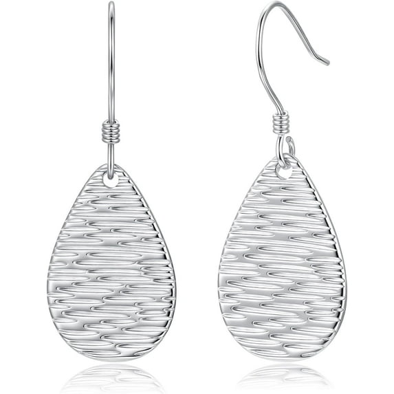 925 Sterling Silver Teardrop Dangle Earrings for Women | Minimalist ...