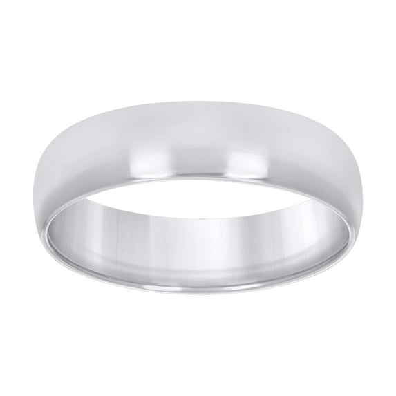 925 Sterling Silver Unisex 7mm Comfort Fit Domed Wedding Band Ring Size ...