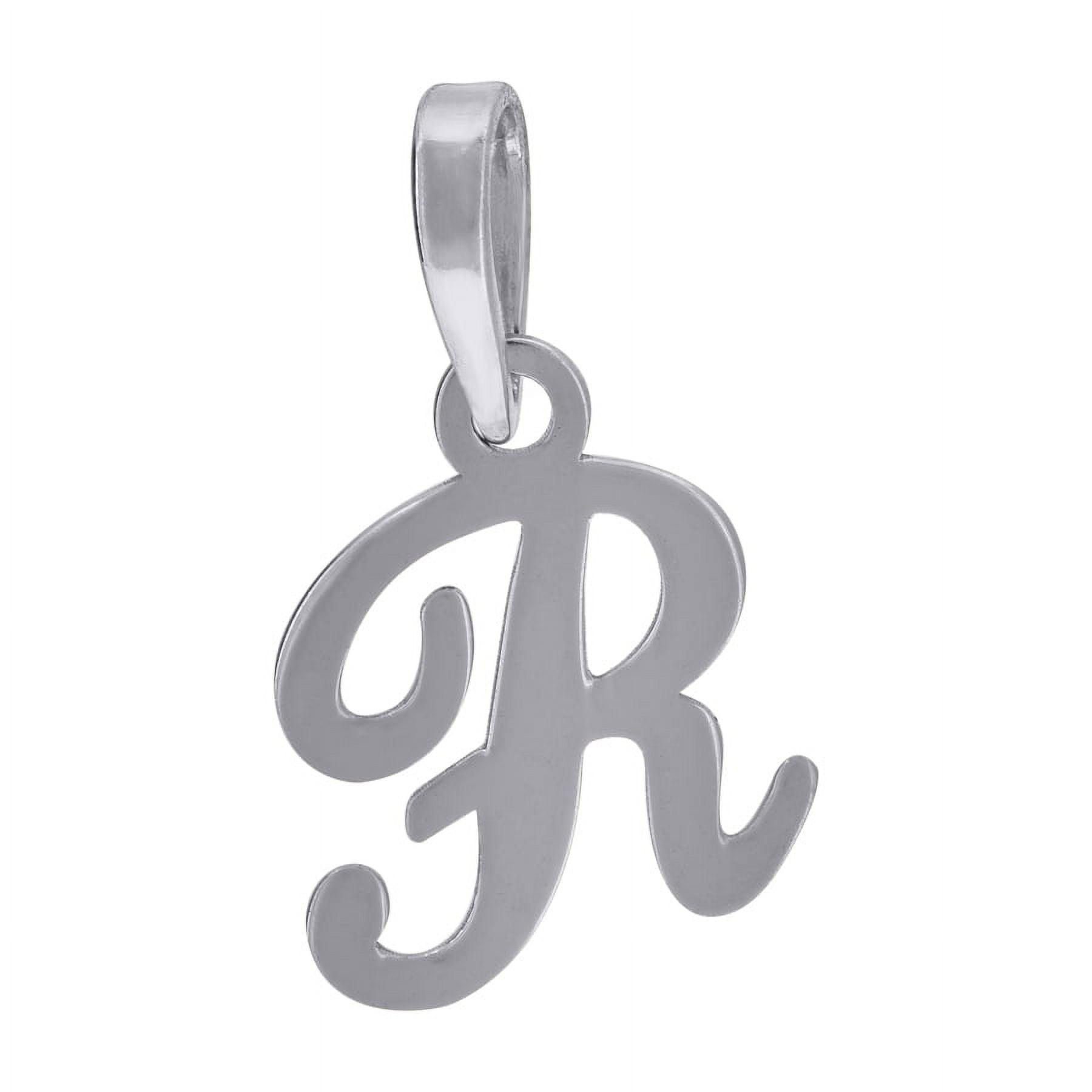 925 Sterling Silver Unisex Cursive Letter Name Personalized Monogram ...