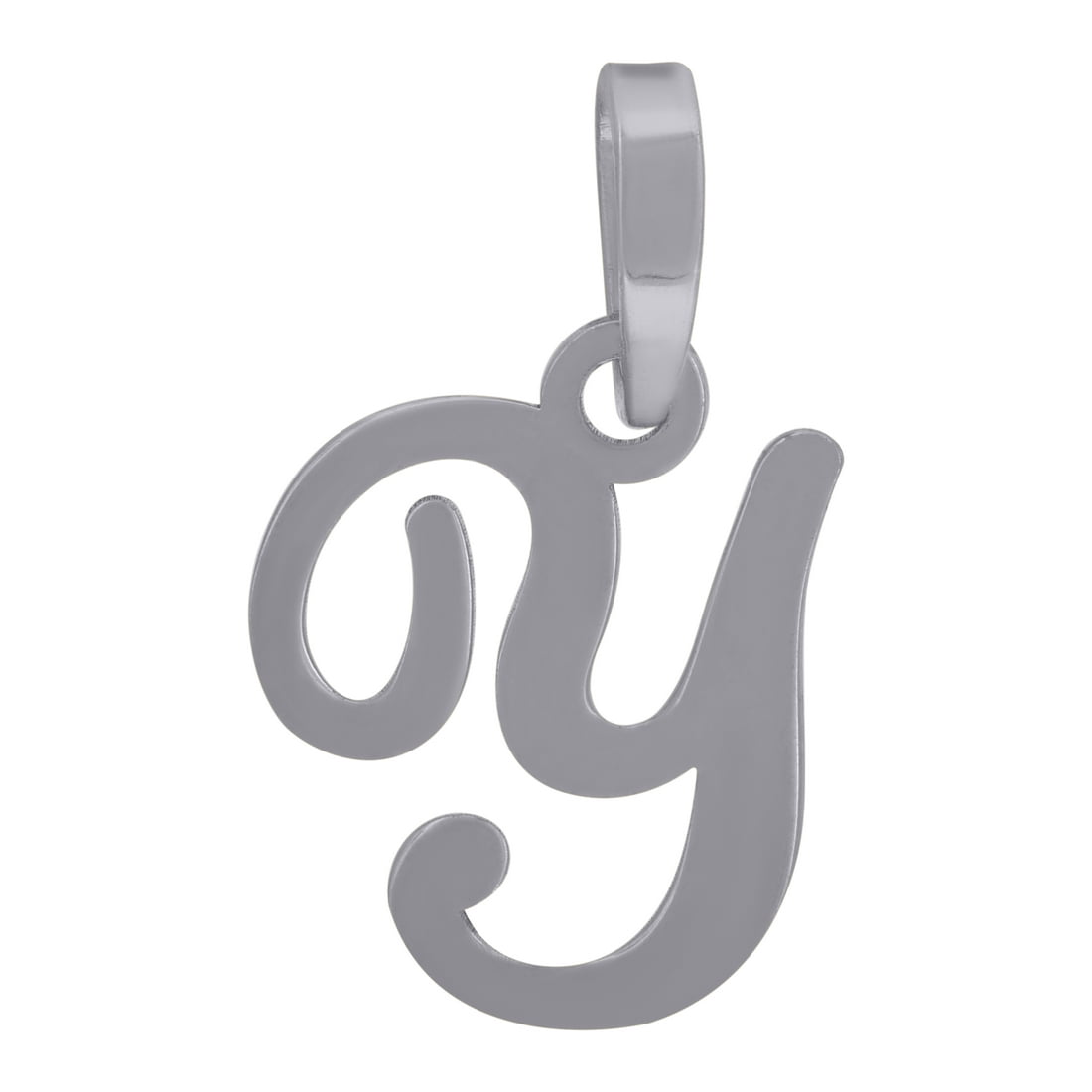 925 Sterling Silver Unisex Cursive Letter Name Personalized Monogram ...