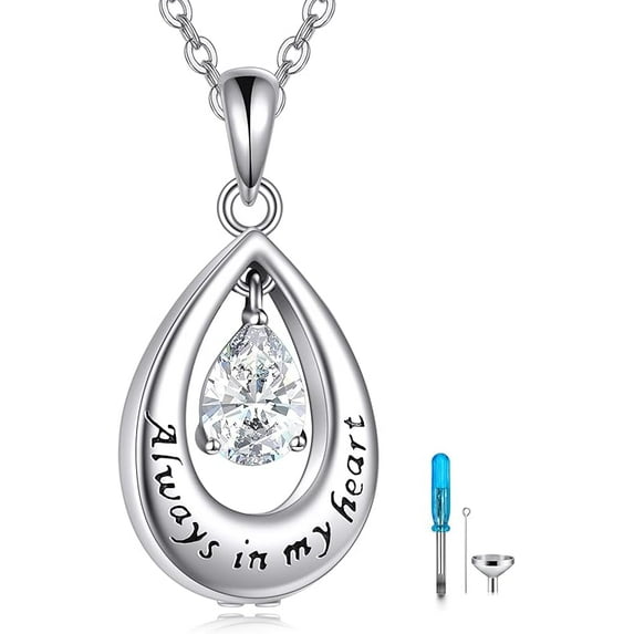 925 Sterling Silver Urn Necklace for Ashes for Women Cremation Necklace ...