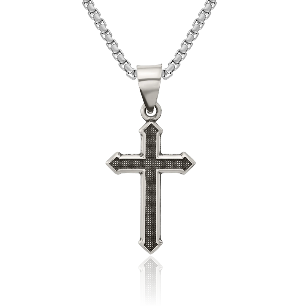 925 Sterling Silver Vintage Holy Cross Necklace Religious Chain Pendant ...