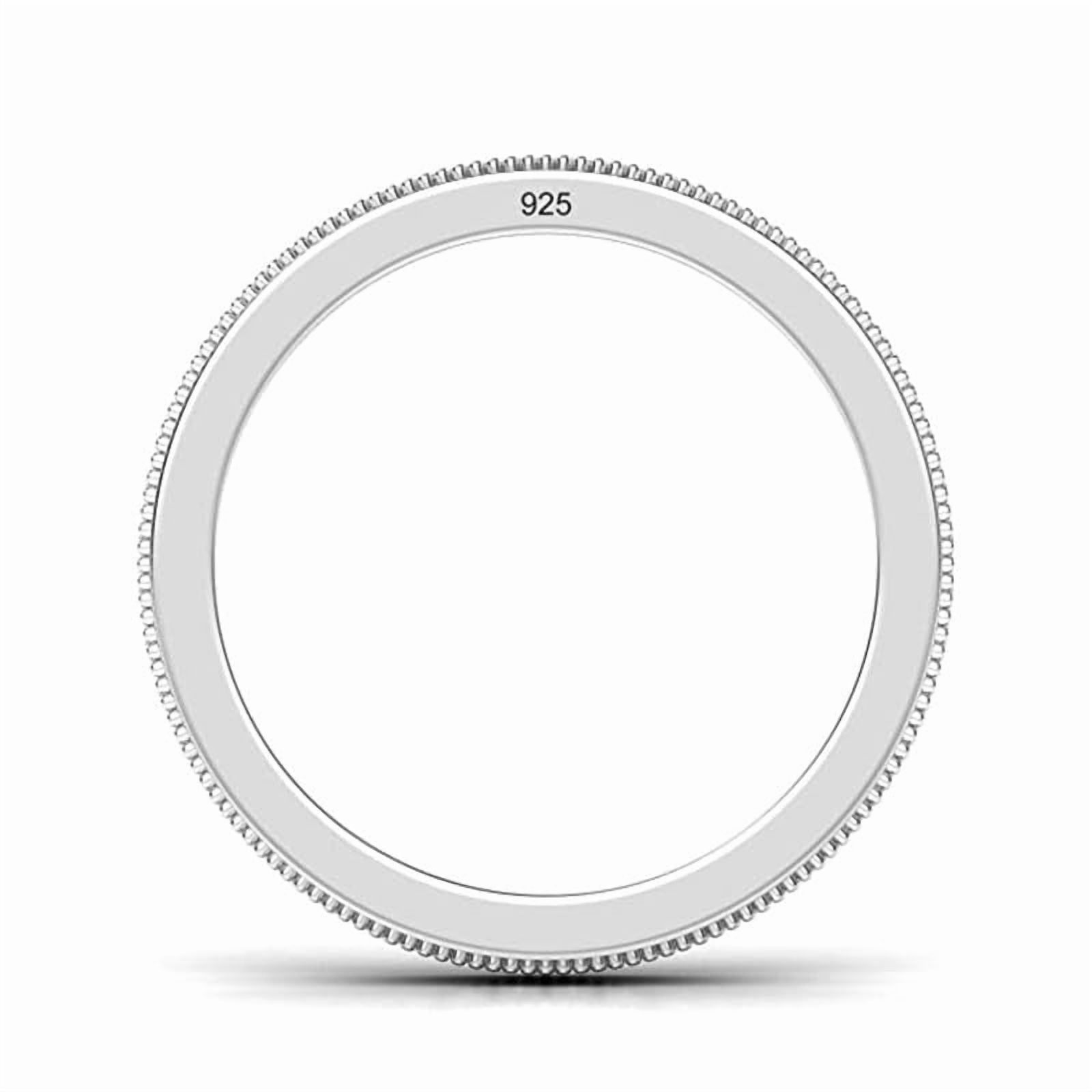 925 Sterling Silver White CZ Eternity Band Women Engagement Ring ...