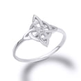.925 Sterling Silver Wiccan Witch Knot Pagan Cubic Zirconia Ring (Size ...