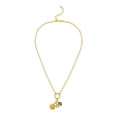 925 Sterling Silver With Gold Plating Charm Sunflower Necklace With ...