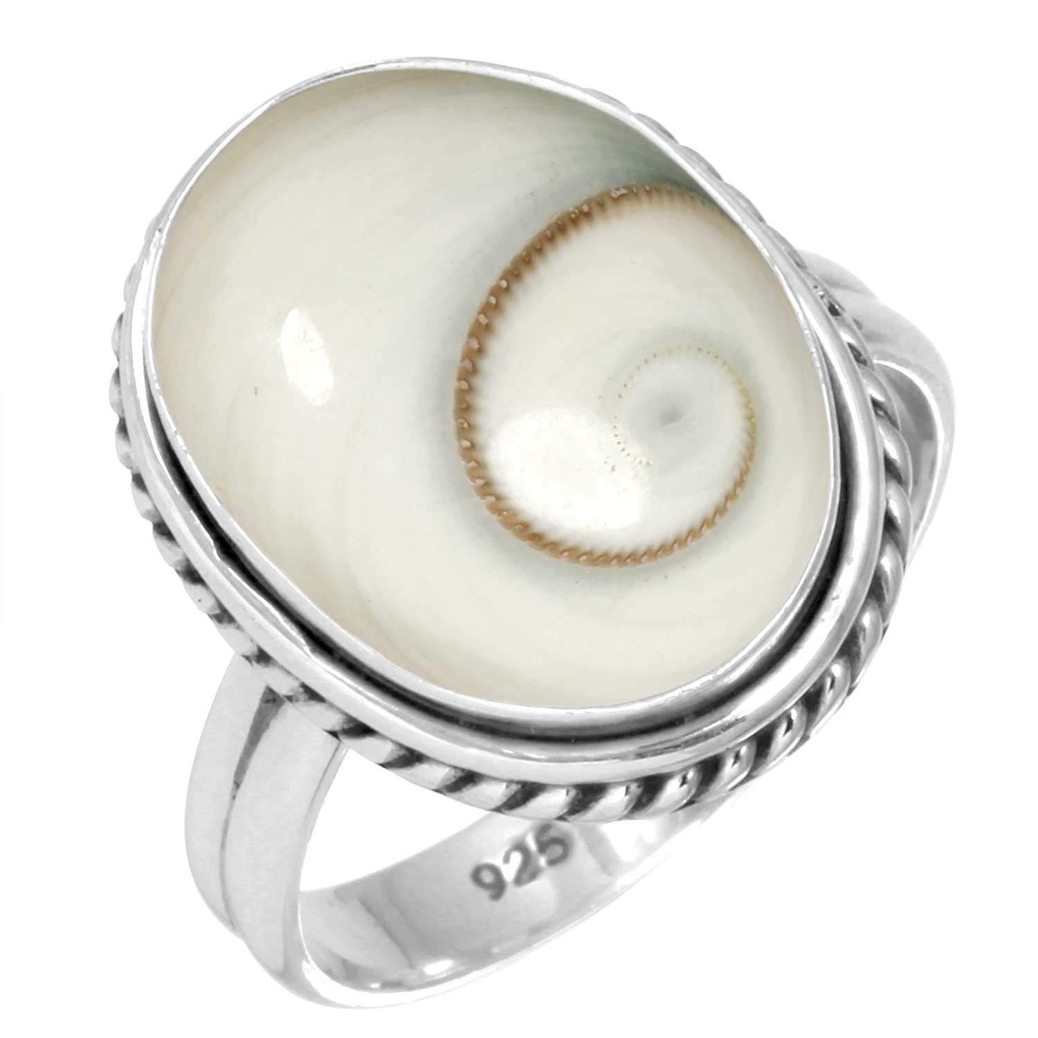 925 Sterling Silver Women Jewelry Natural Shiva Eye Ring - Walmart.com