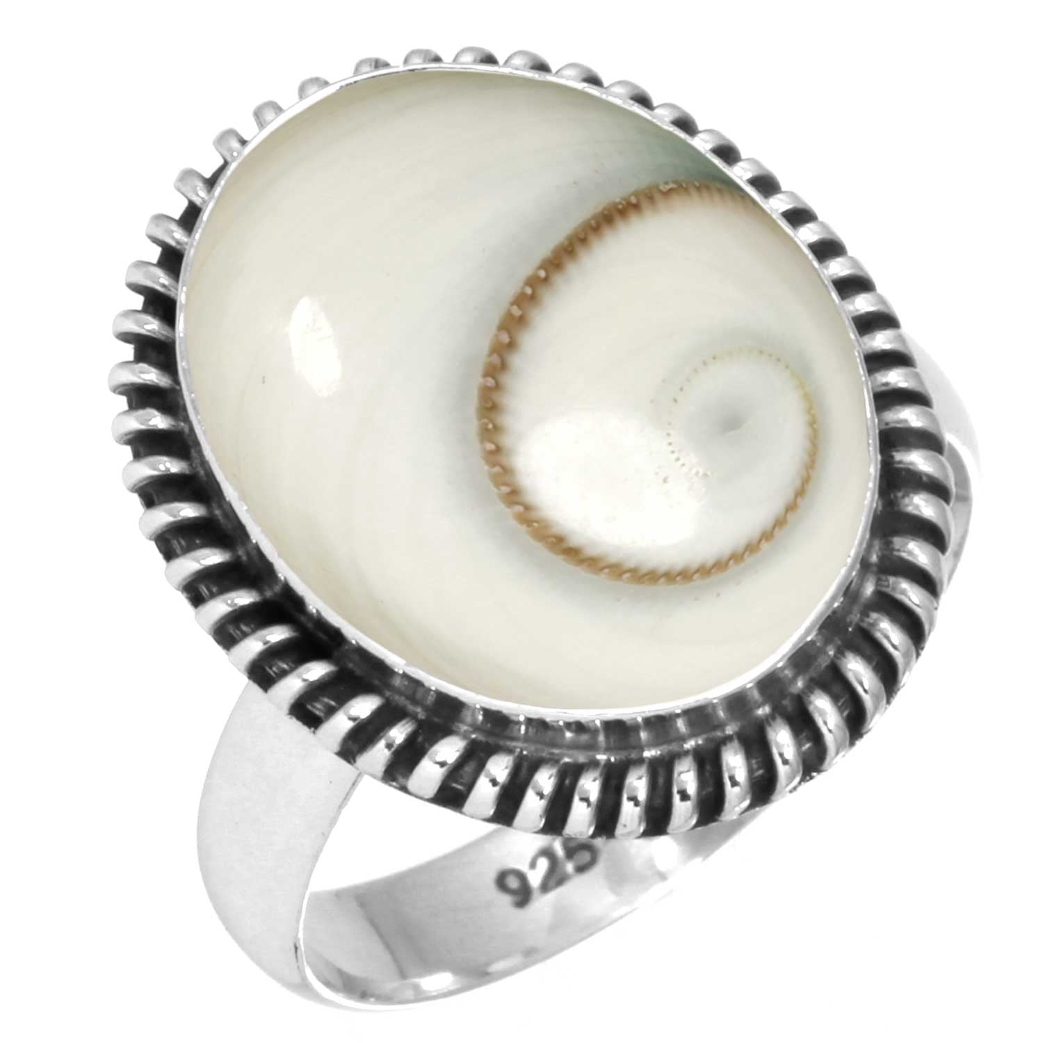 925 Sterling Silver Women Jewelry Natural Shiva Eye Ring - Walmart.com