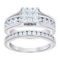 925 Sterling Silver Womens CZ Size-7 Princess-Cut Center Stones Square ...