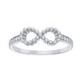 925 Sterling Silver Womens Cubic-Zirconia Love Infinity Ring Size 5 - Walmart.com
