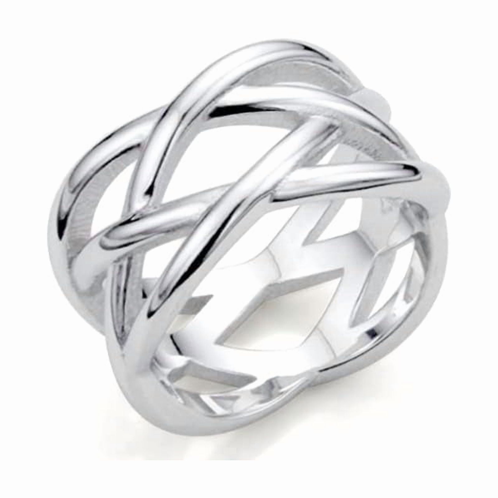 925 Sterling Silver X Style Criss Cross Design Women Ring, Stackable ...
