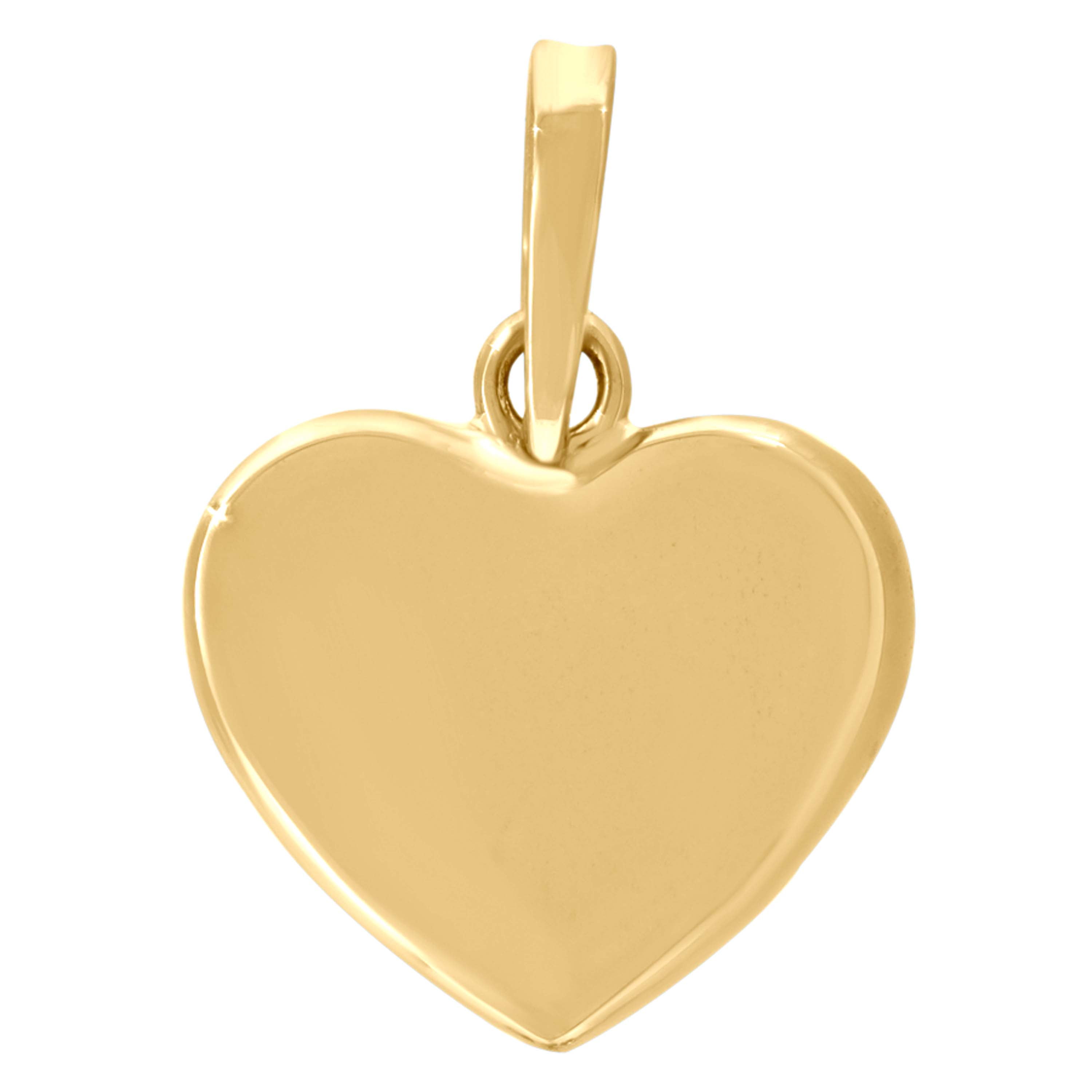 925 Sterling Silver Yellow-Tone Womens Heart Disc Charm Pendant ...