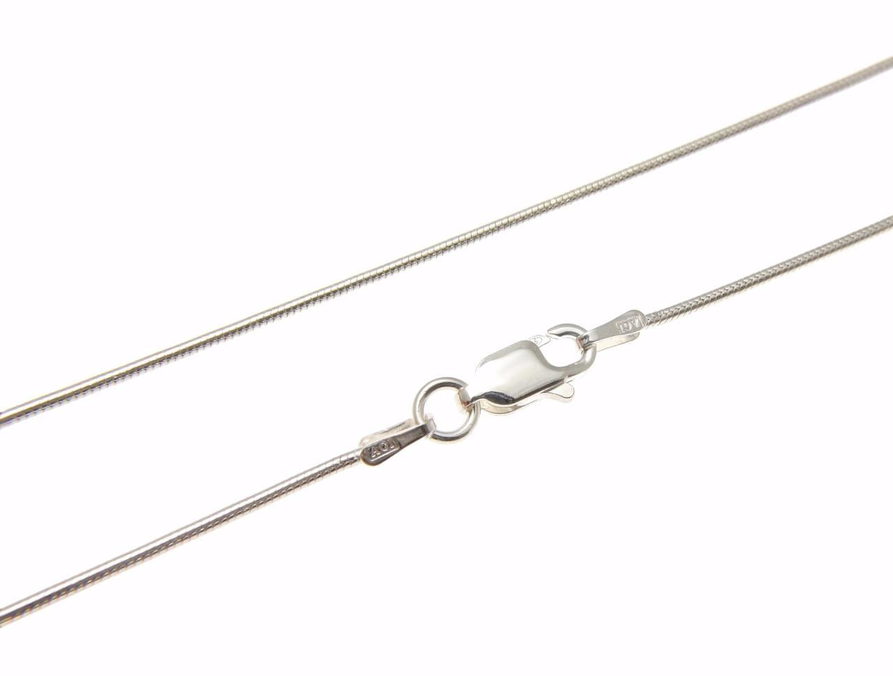 925 Sterling silver Italian 1mm round snake chain necklace 16" - 24 ...