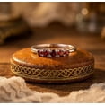 925 Sterling silver garnet ring, minimalsitic jewelry, everyday wear ...