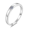 925 silver moissanite eternal ring - elegant crown ring - women's pure ...