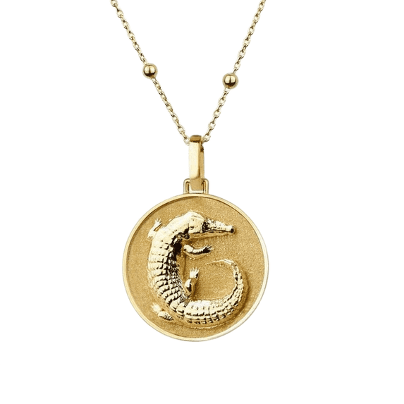 925 sterling silver necklace 24mm|18 inch chain|alligator necklace ...