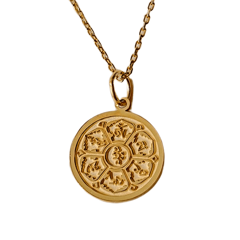 925 sterling silver necklace 24mm|18 inch chain|om mani padme hum ...
