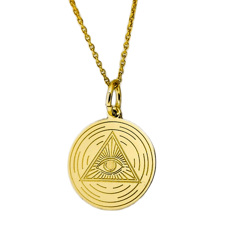 925 sterling silver necklace 28mm|18 inch chain|plated third eye ...