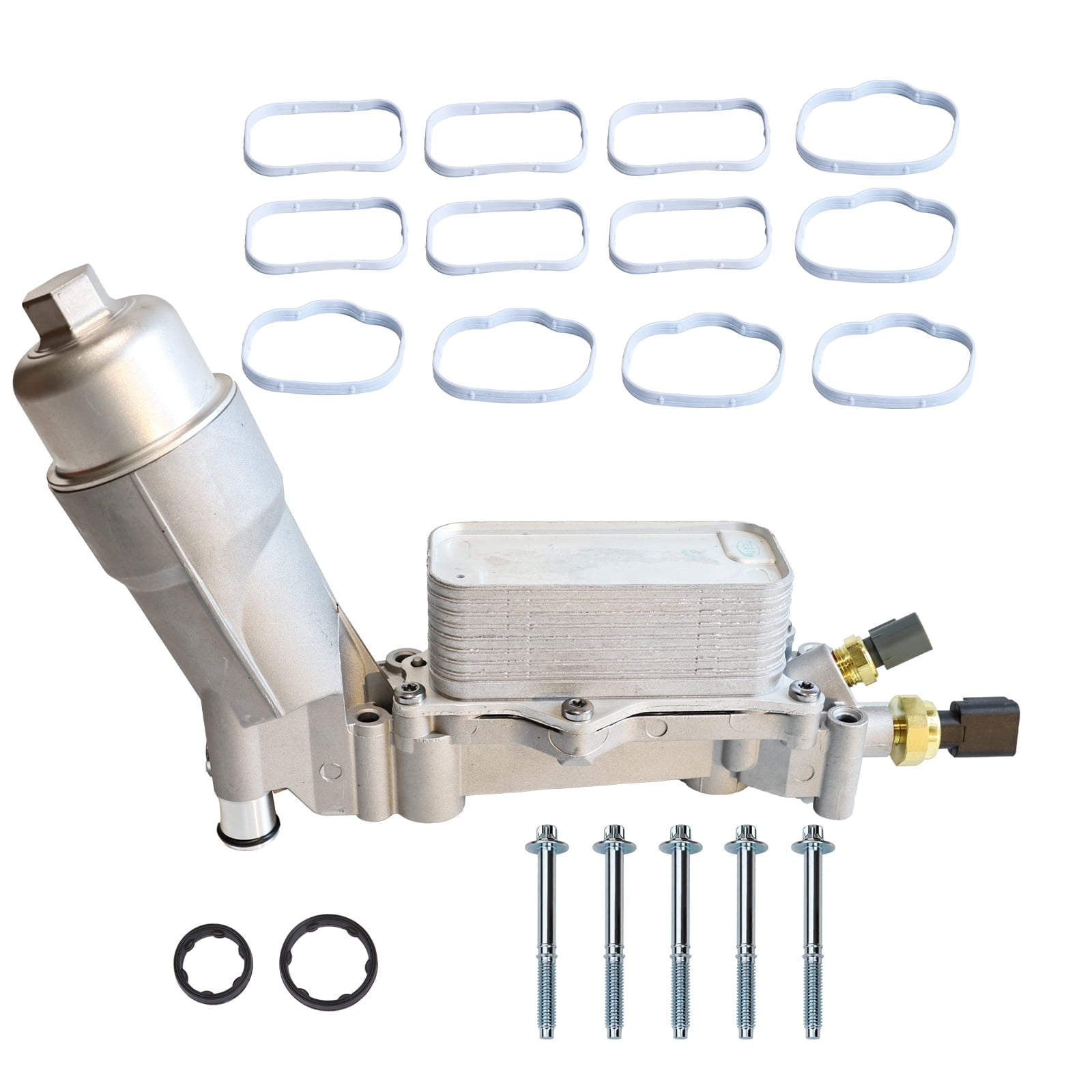 Mitzone Oil Cooler Filter Housing with Aluminum Cap and Sensors ...