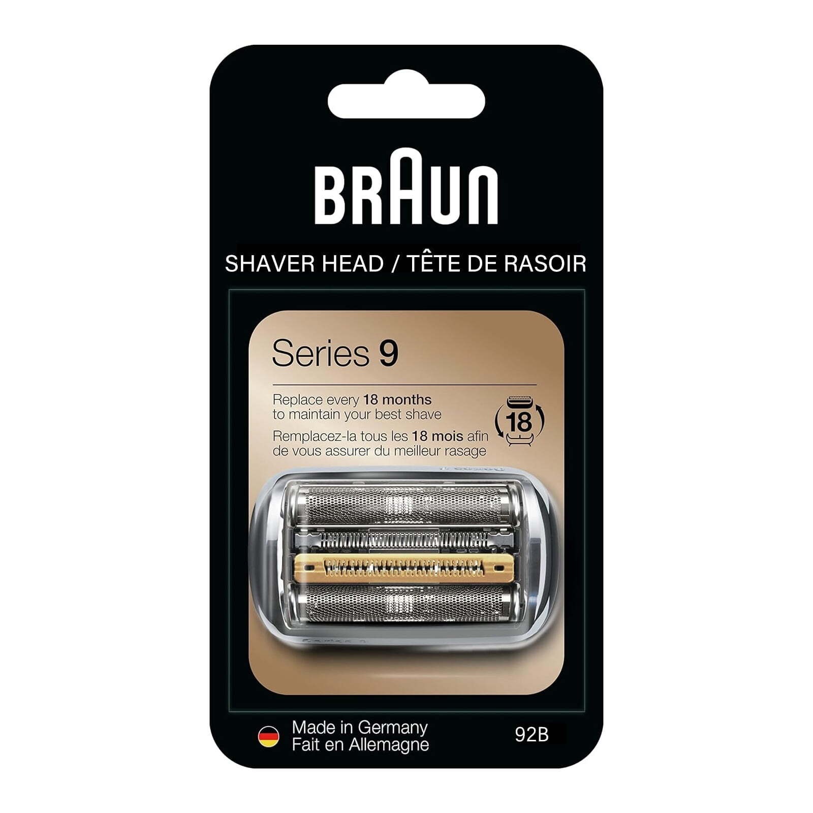 92B Series 9 Shaver Replacement Head Compatible with Braun Series 9 Electric Shaver Foil ...