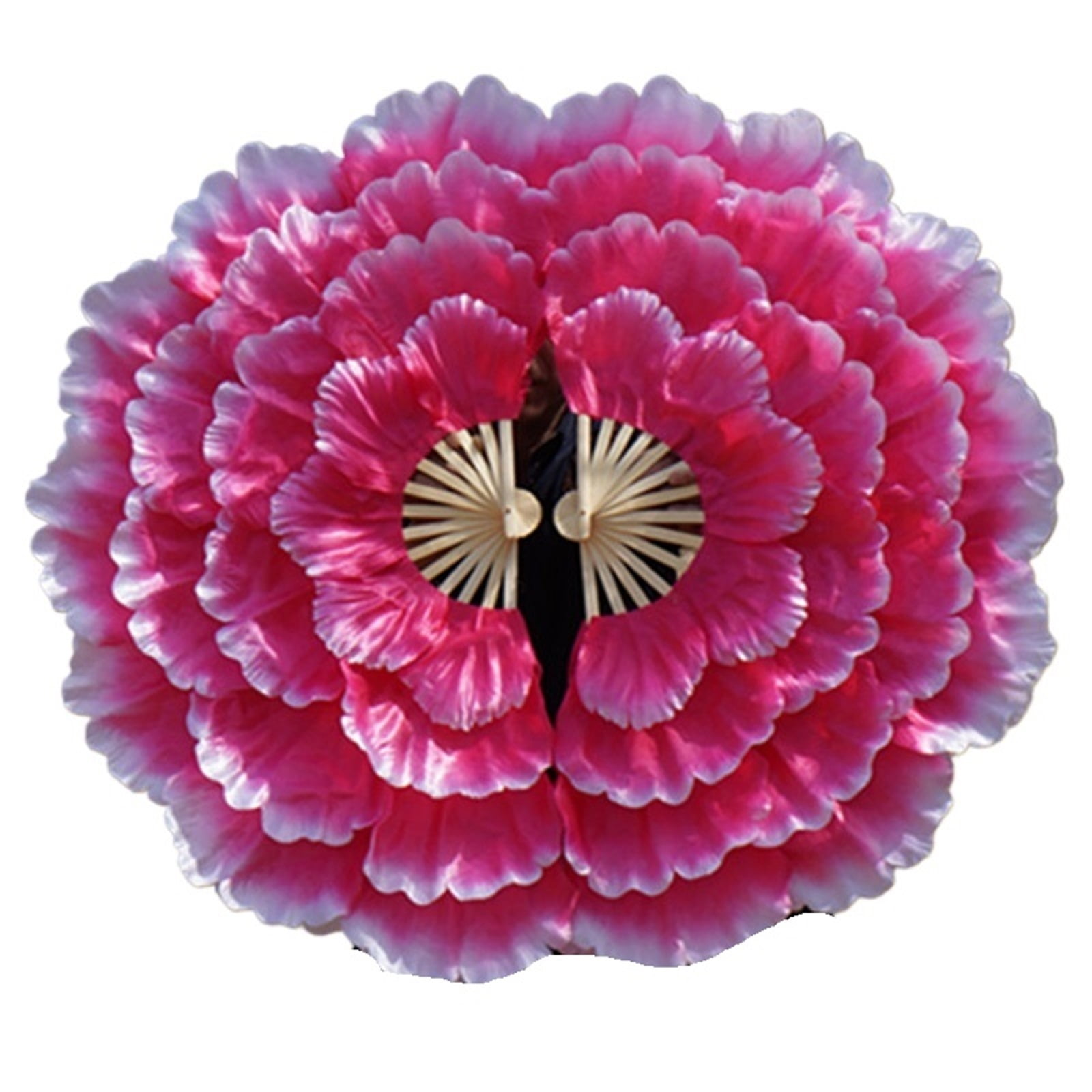 92cm Half-folded Dance Fan Adult Double-sided Peony Hand Fan Square ...