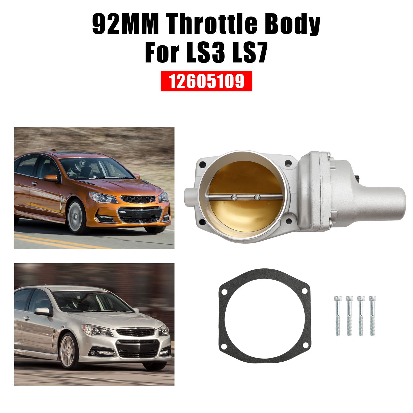 92mm Throttle Body 12605109 For LS3 LS7 L76 L99 Corvette Camaro 2010 ...