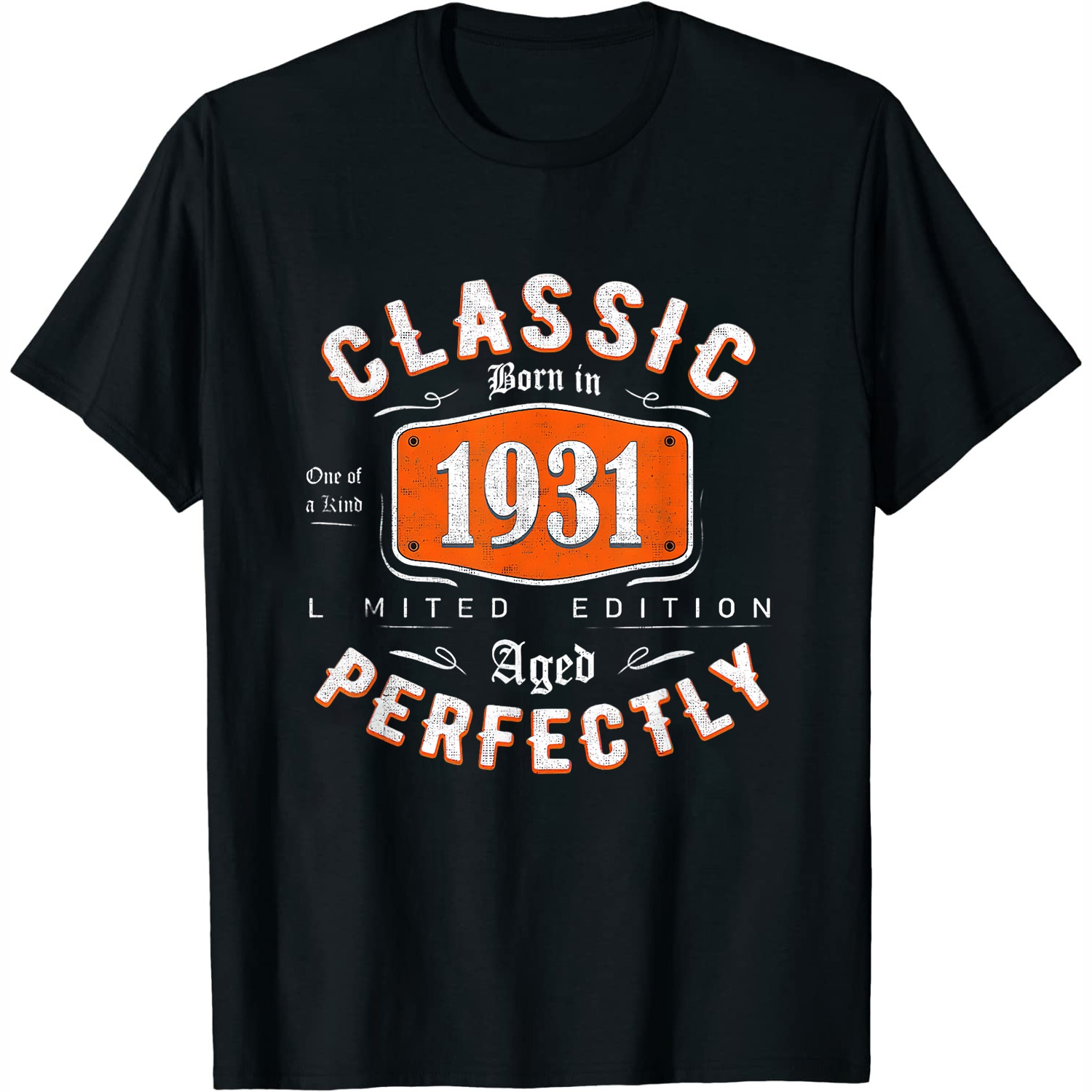 92th Birthday Women 92 year old Tee Classic 1931 T-Shirt Black ...