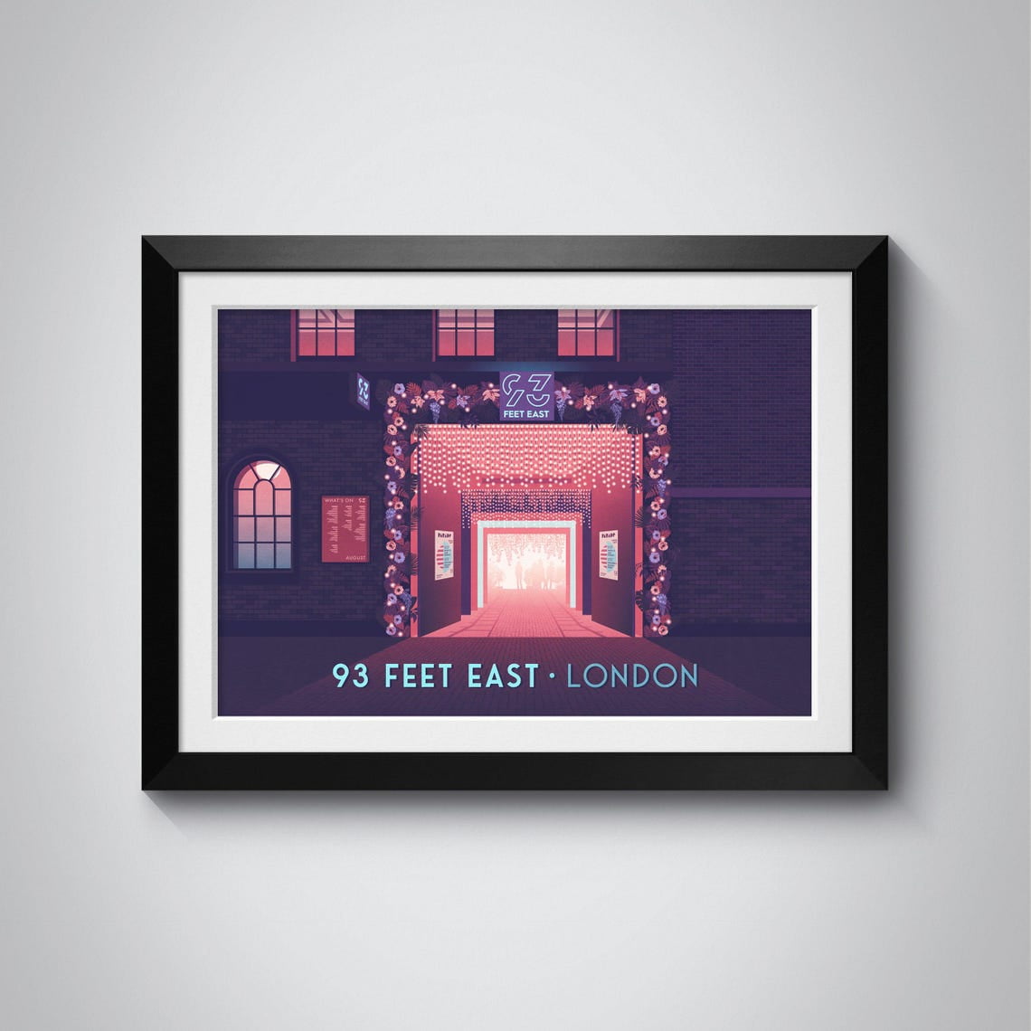 93 Feet East London Nightclub Poster, Iconic East London Music Venue ...