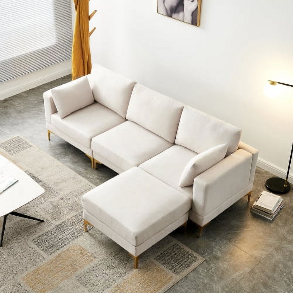 "93""L Modern Upholstery Reversible Sectional Couch, L Shaped with ...