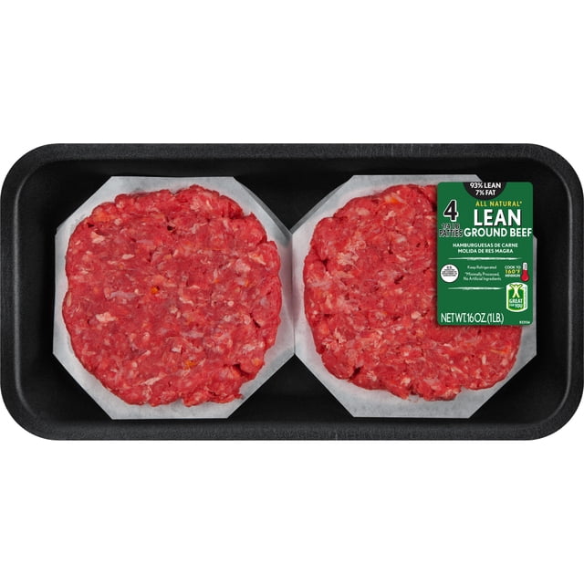 Lean Ground Beef Patties | Beef storage for home services - Walmart ...