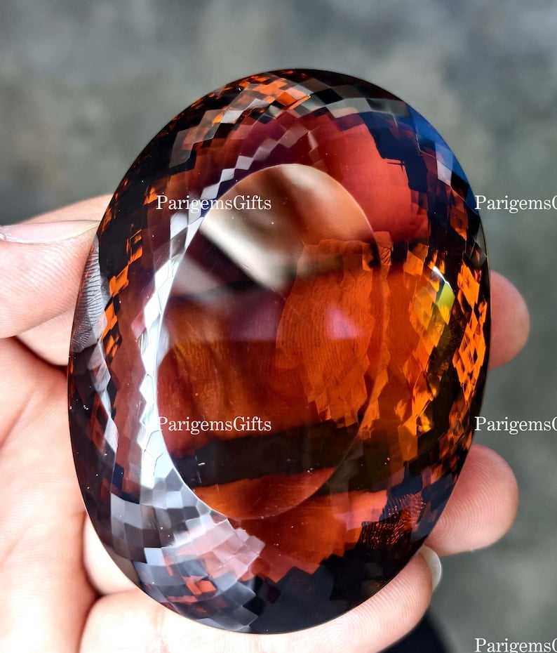 930 Carat Golden Shiny Oval Shape Deep Orange Citrine Loose Gemstone ...