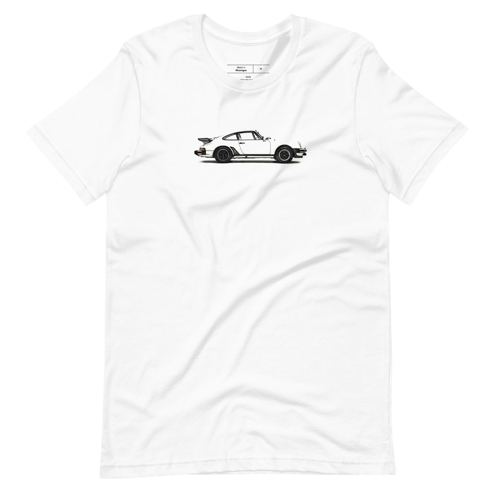 "930" Porsche 911 Turbo Minimalist Side Profile, Racing Car Tee ...