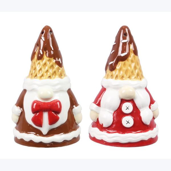 93046 - S/2 Ceramic Cocoa and Cookie Gnome Salt and Pepper Set ...