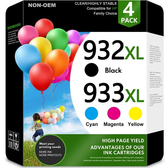 932XL 933XL Ink Cartridge Compatible for HP 932 933 Ink Cartridge Combo ...