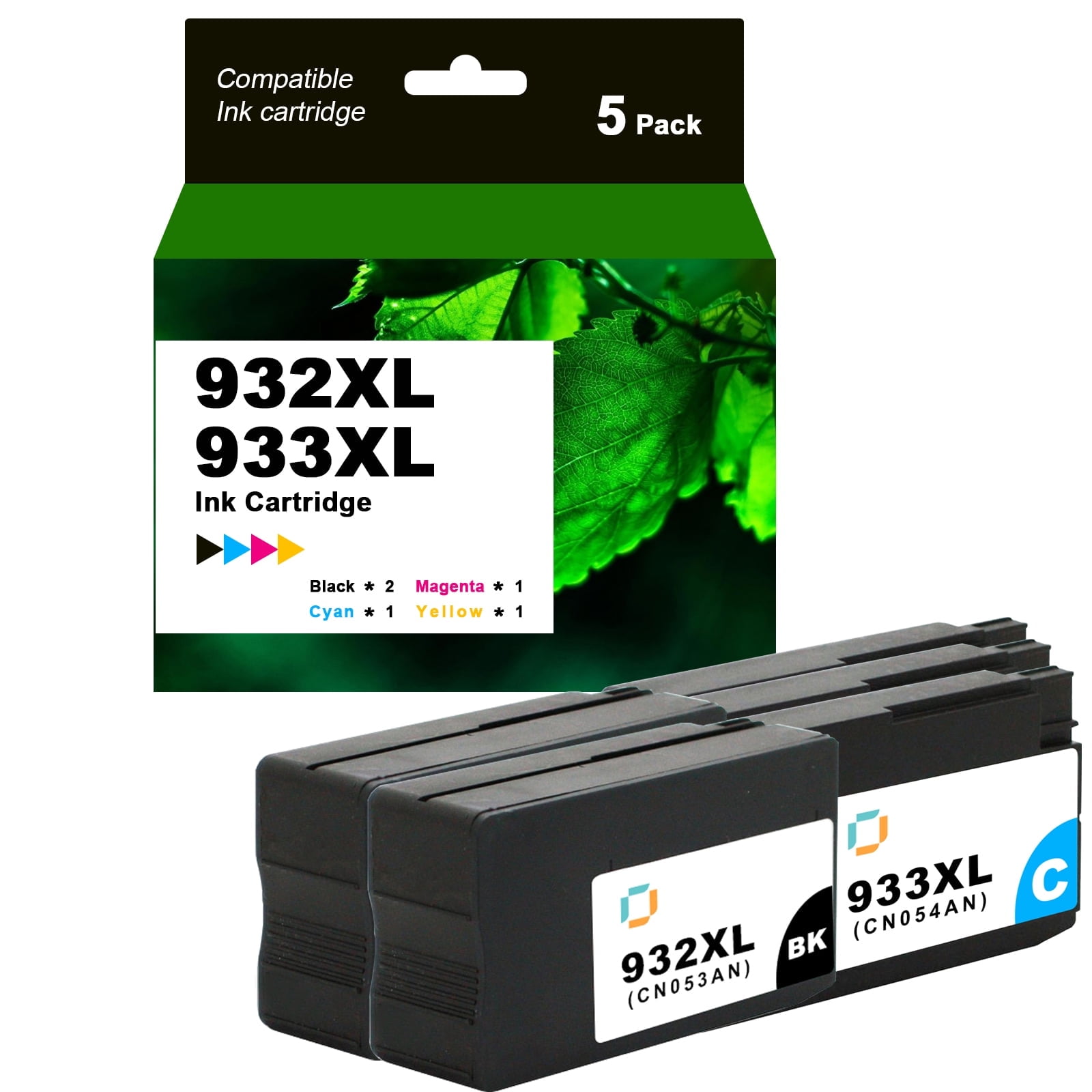 932XL Ink Cartridge Replacement Compatible for HP 932XL 933xl 5 Pack to ...