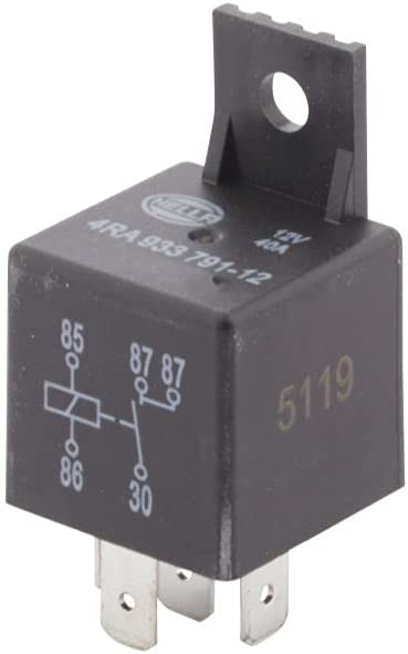 Hella 933791121 12V, 5 Pin, Mini ISO Relay with Dual (87) Load ...