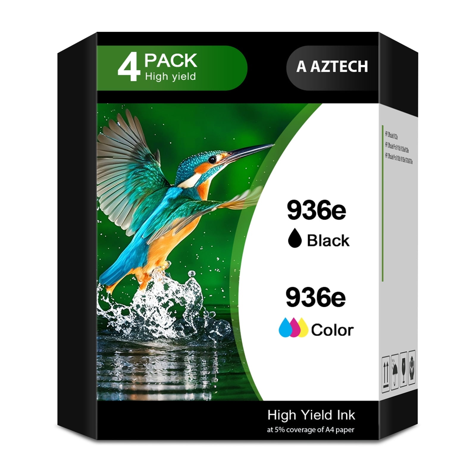 936 936E Ink Cartridges Compatible for HP 936 E 936 936XL OfficeJet Pro ...