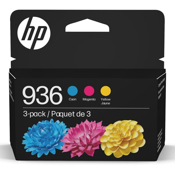 936 Cyan, Magenta, Yellow Ink Cartridges (3-Pack) | Works with Offic ...