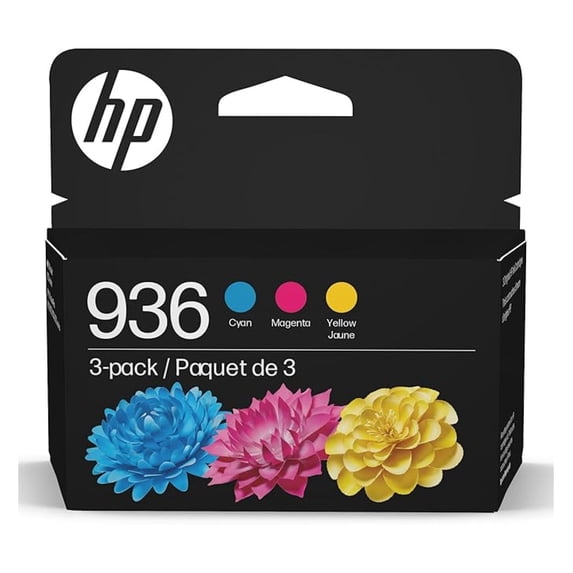 936 Cyan Magenta Yellow Ink Cartridges (3-Pack) - for OfficeJet 9120 ...
