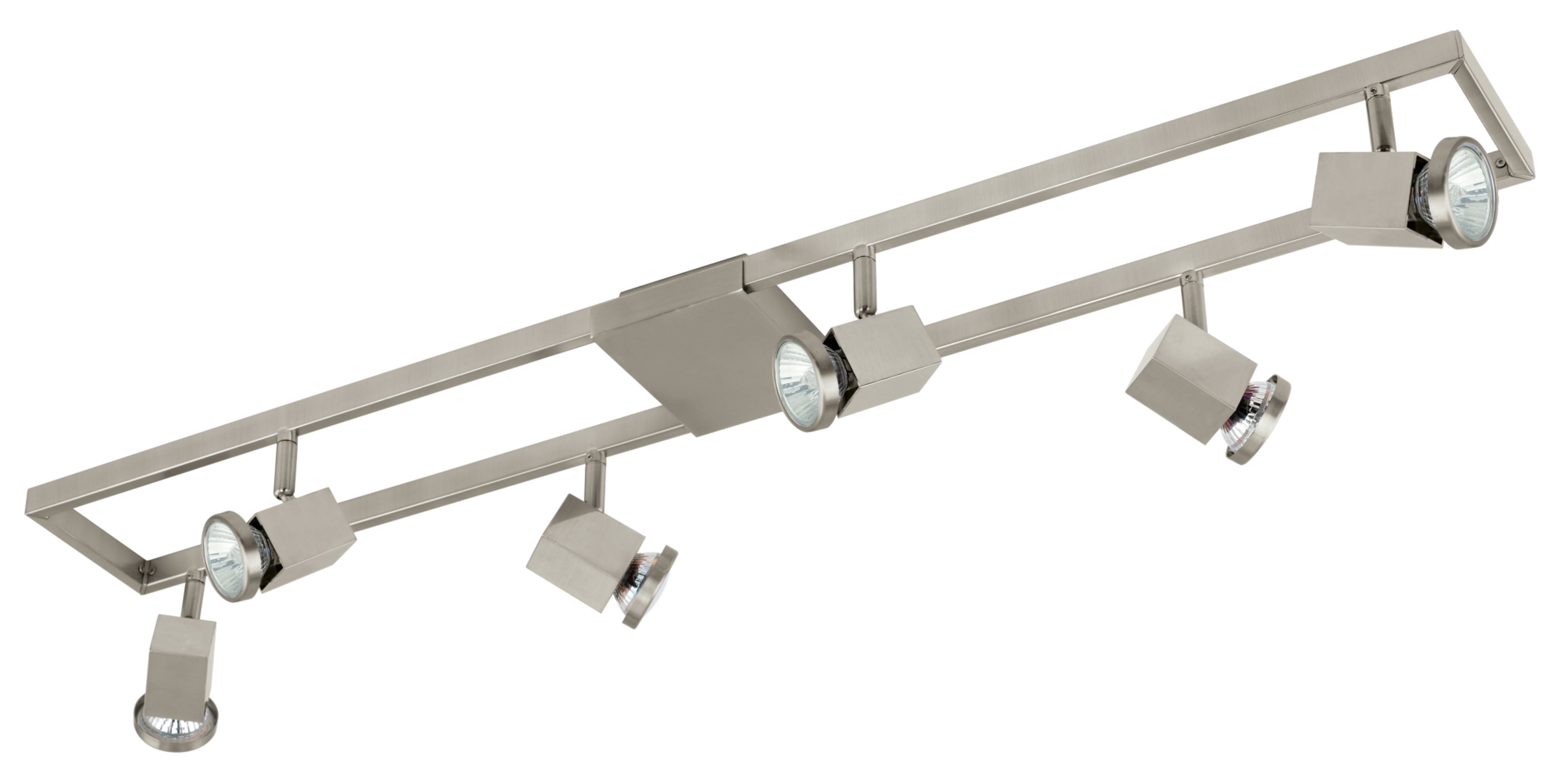 EGLO Zeraco Track Light, Satin Nickel Finish, Steel Material, 6 Bulbs ...