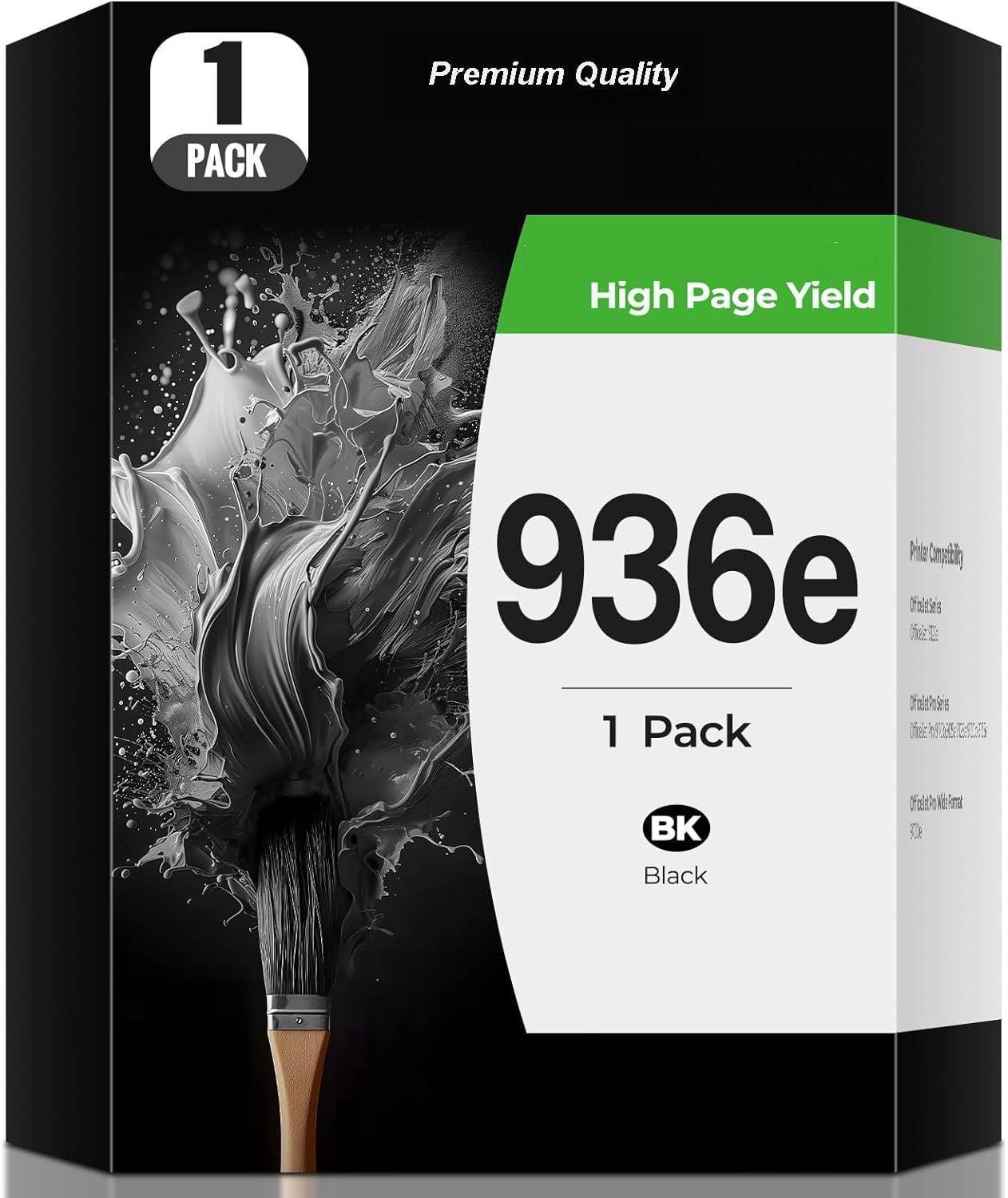 936e 936 Compatible Black Ink Cartridge Replacement for HP 9110 9130 ...