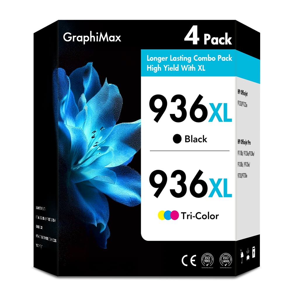 936e 936XL Ink Cartridges Compatible for HP 936 936e 936 XL 4 Pack ...