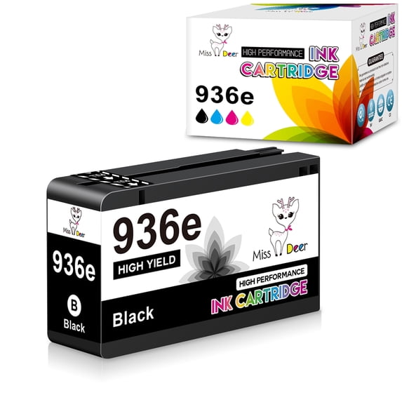 936e Black Compatible for HP 936 Black Ink Cartridges for HP Printers ...