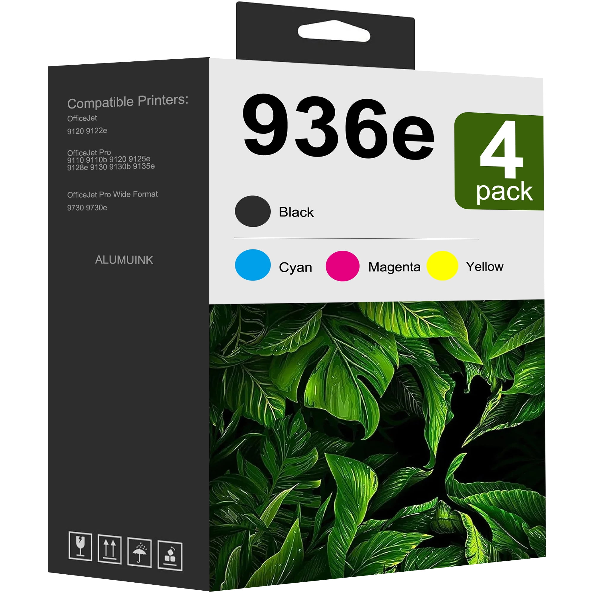 936e Ink 4 Pack Compatible for HP 936e Ink Cartridge for 9120 9122e Printer (Black Cyan Magenta ...