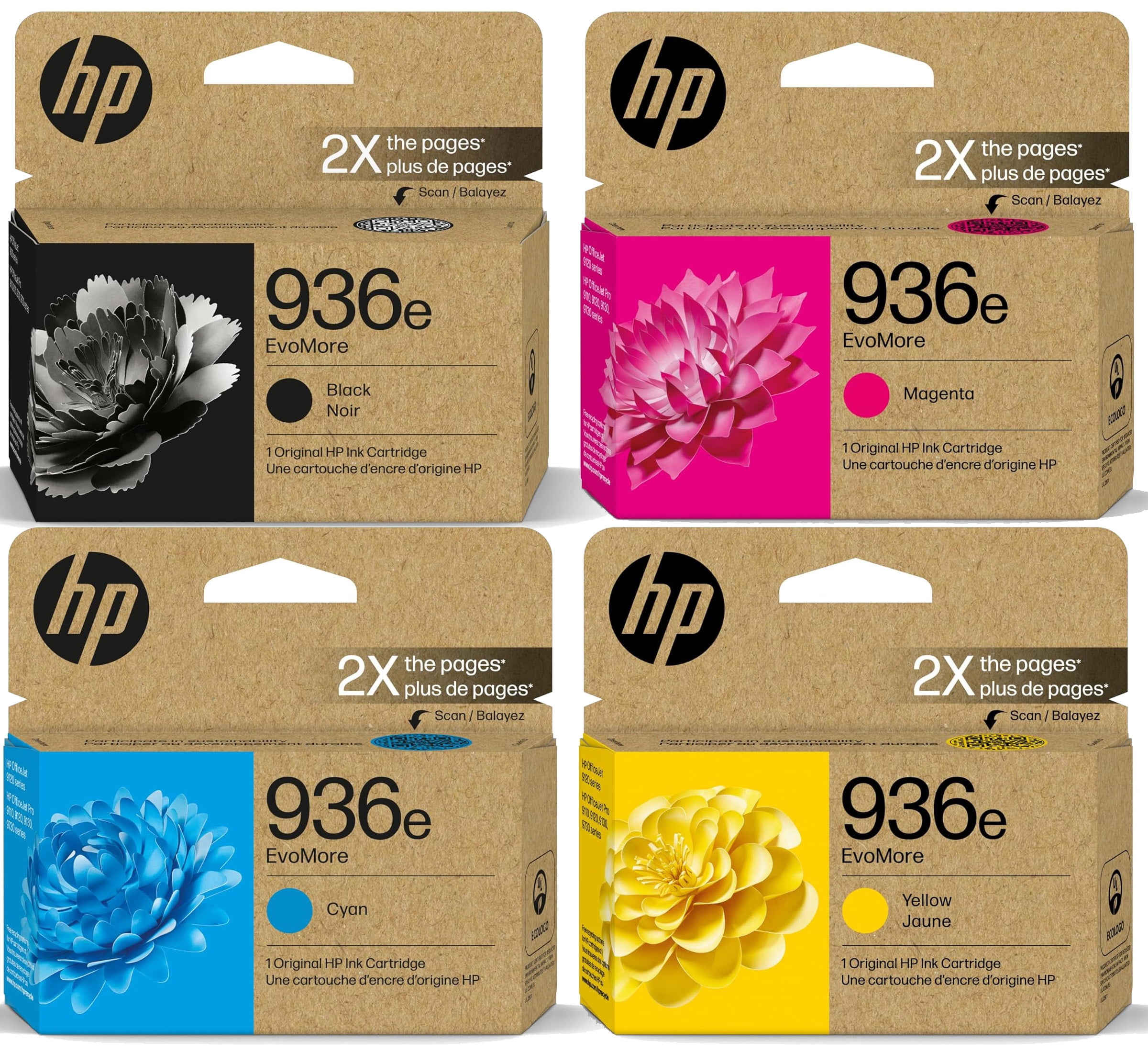 936e Ink cartridge Compatible for hp 936 ink cartridge High Yield Combo ...
