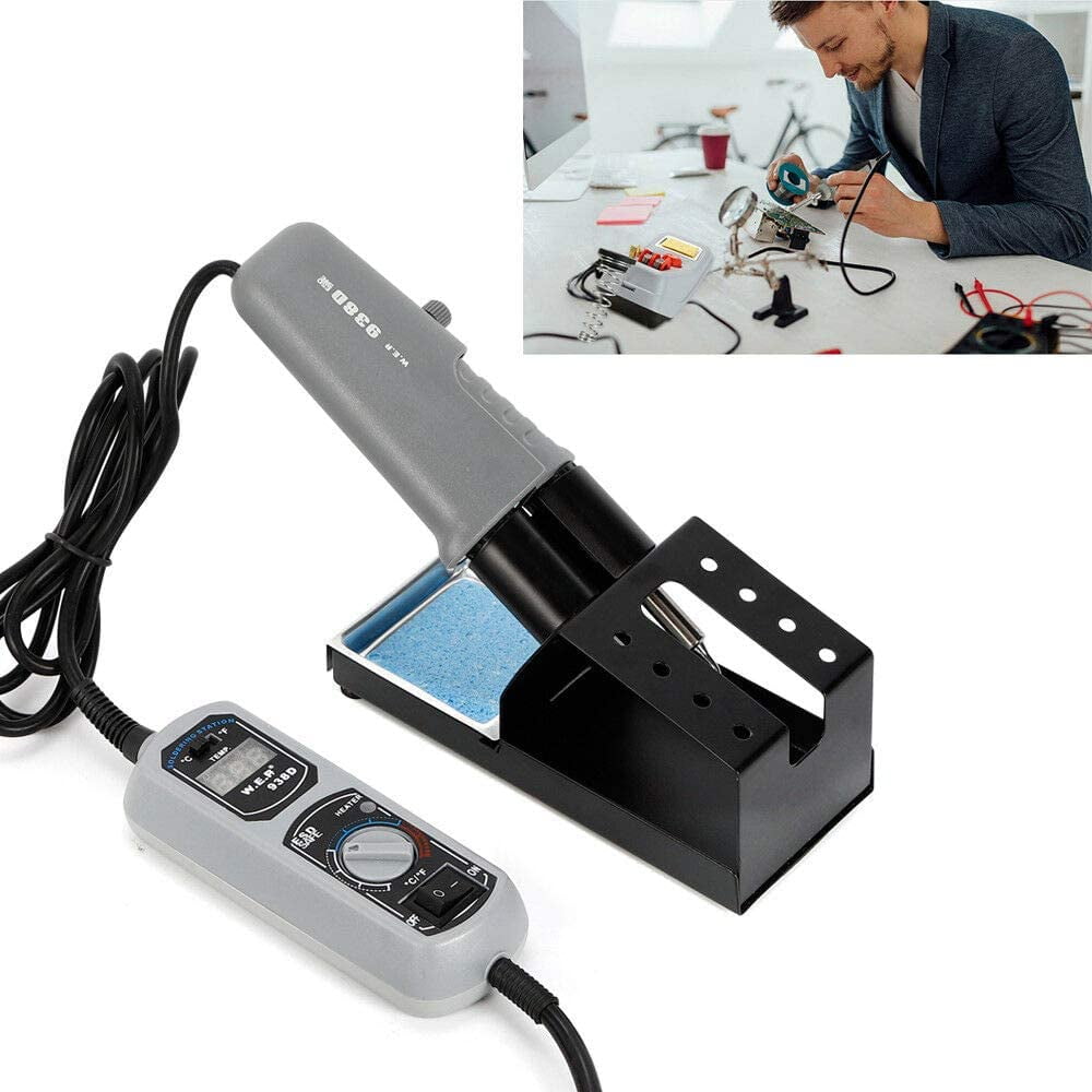 938D Portable Hot Tweezers Mini Soldering Station LED Temperature ...
