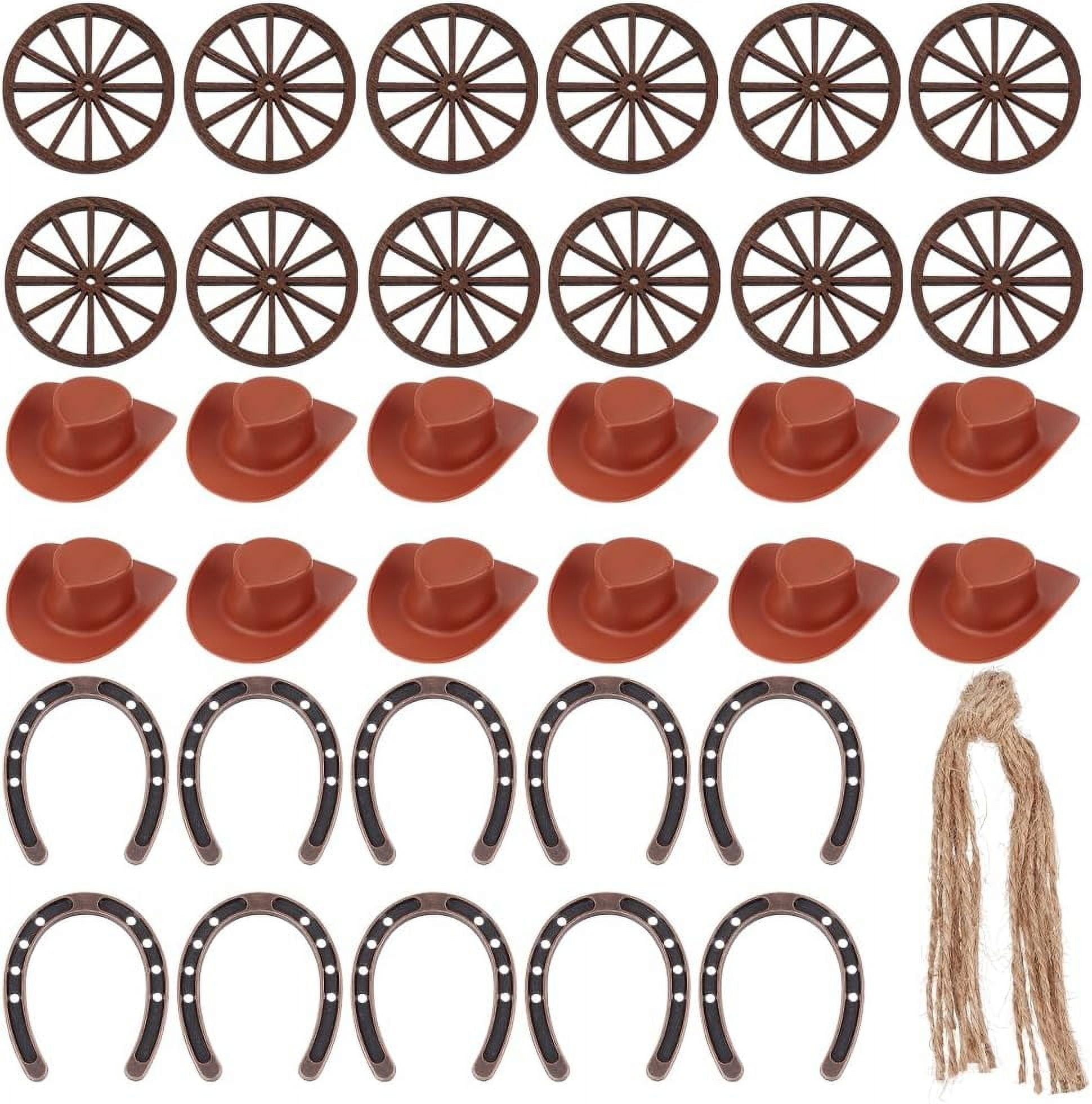 93Pcs Western Theme Party Decorations Include 30pc Mini Cowboy Hats ...