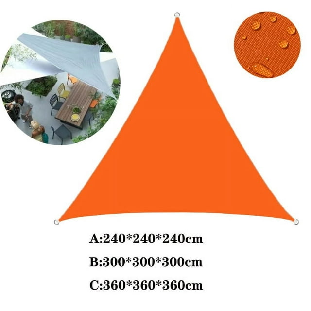 94.5*94.5*94.5 Orange Triangle Sun Shade Sail Canopy Awning Triangle ...