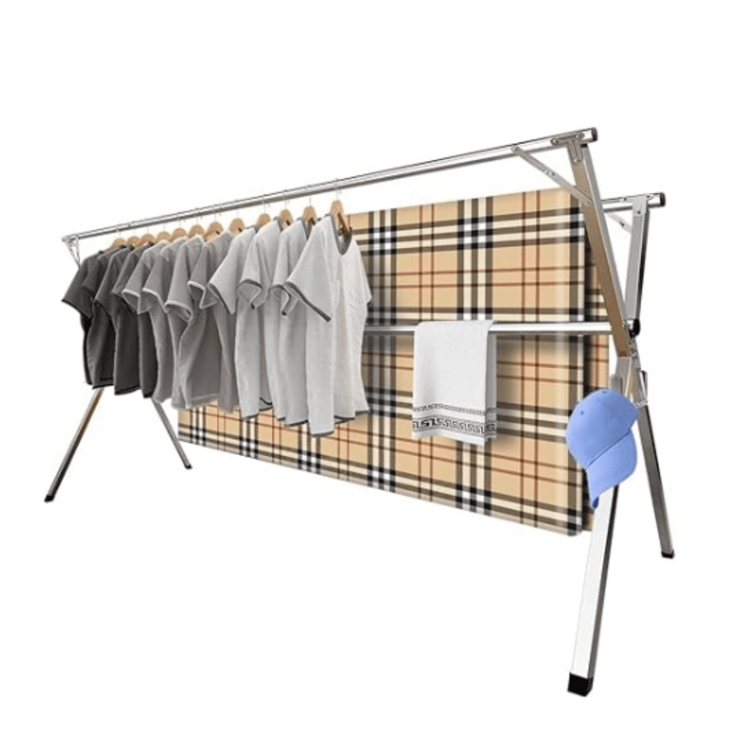 94.5 Inches Clothes Drying Racks, Premium Stainless Steel Adjustable ...