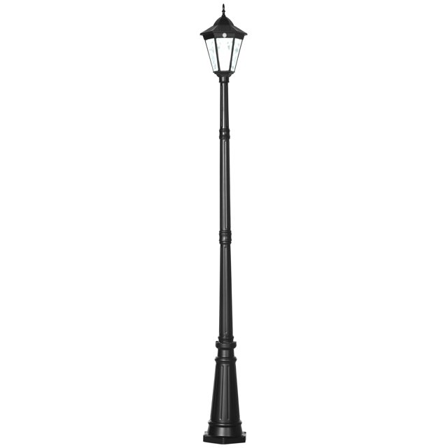 94.5" Solar Lamp Post Light, Dusk to Dawn Vintage Style Street Light ...